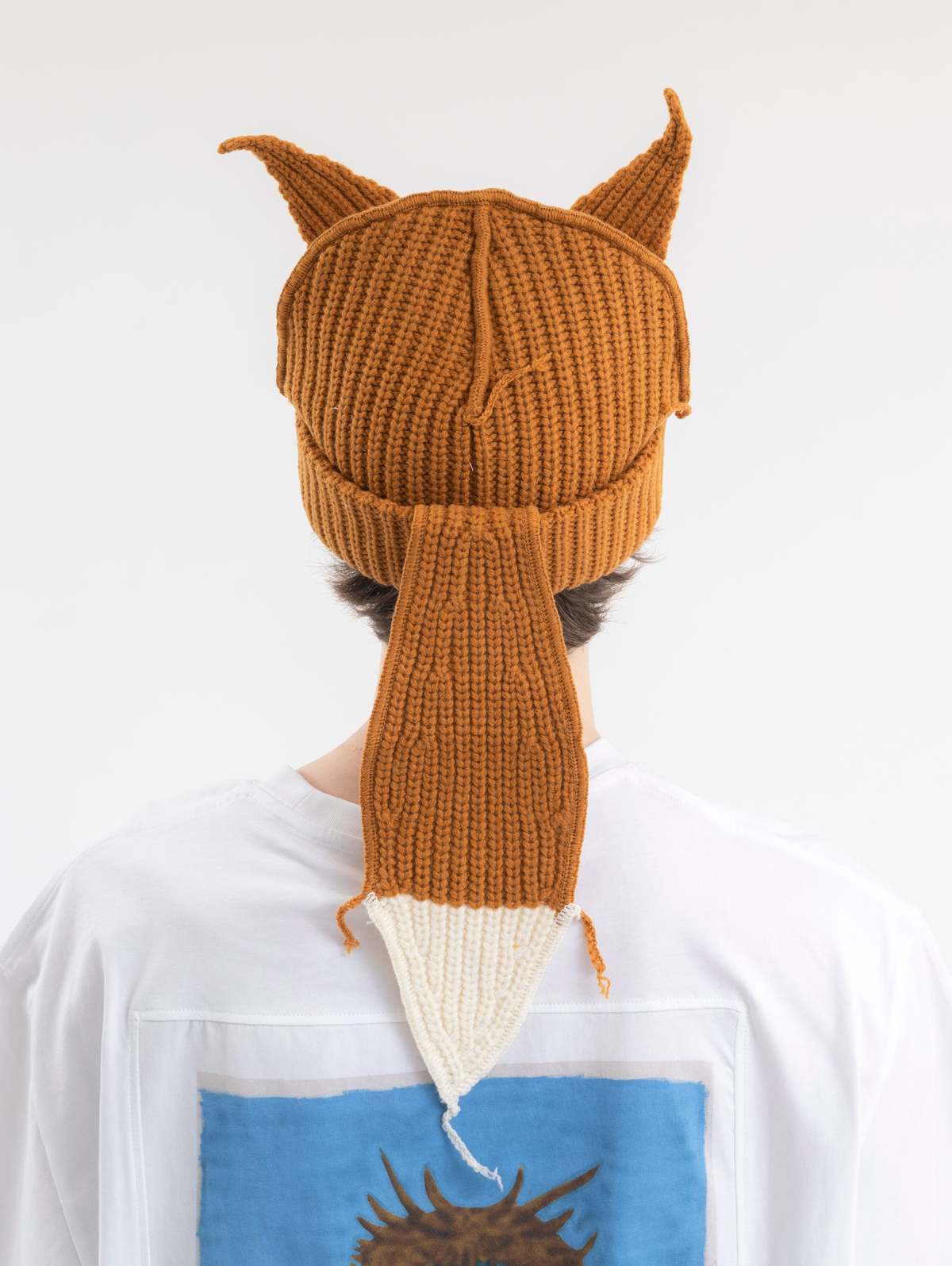 Charles Jeffrey CHUNKY FOX BEANIE - TURMERIC/ECRU | Garmentory