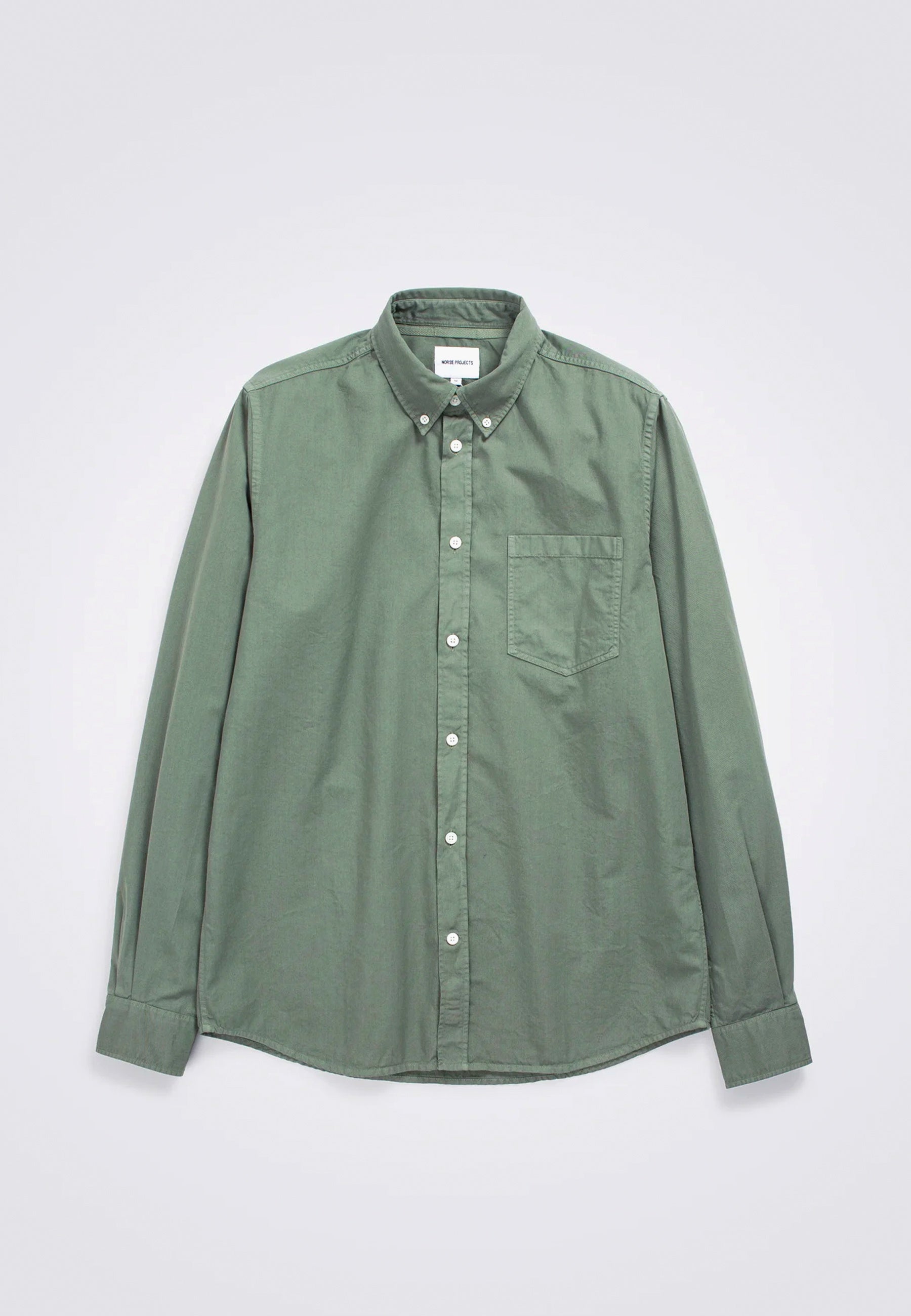 Norse Projects Anton Light Twill Shirt - Sage Green | Garmentory