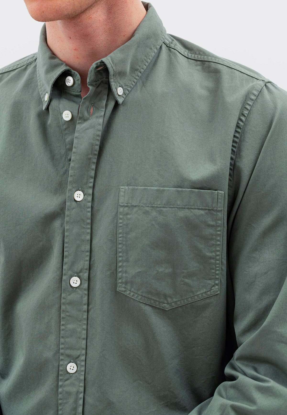 Norse Projects Anton Light Twill Shirt - Sage Green | Garmentory