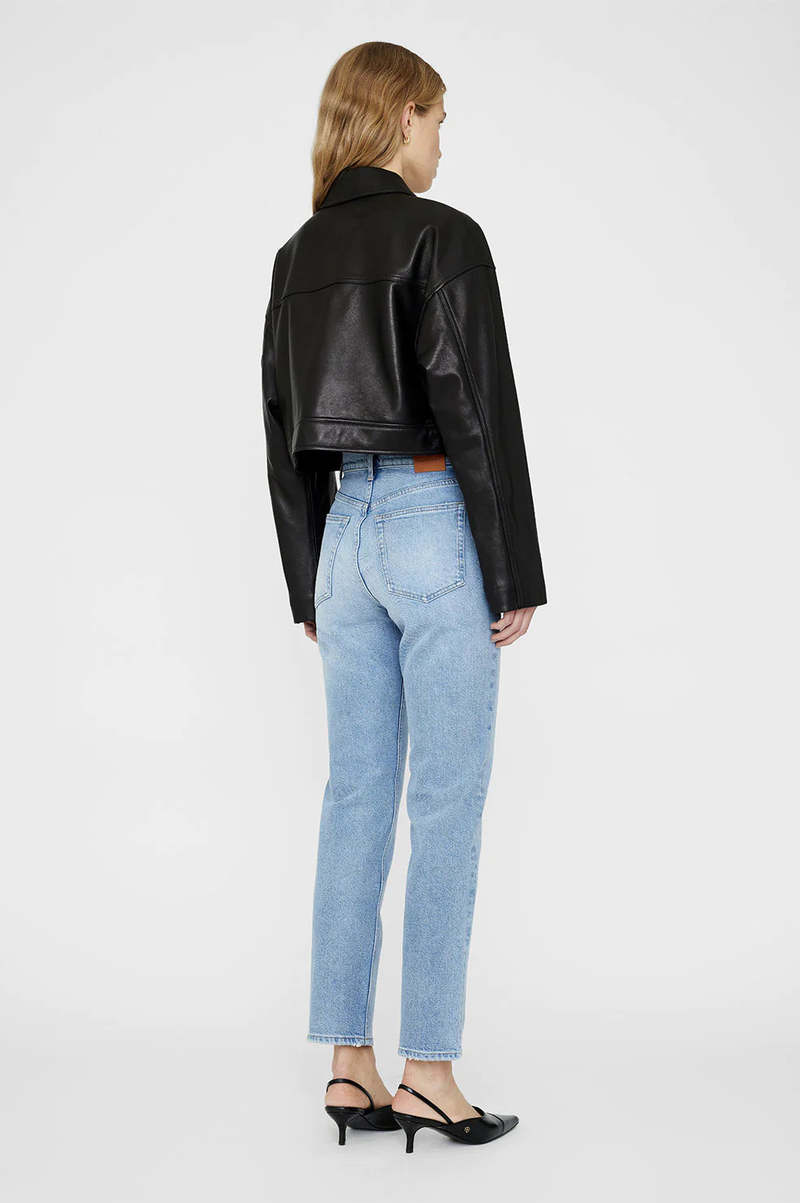 Anine Bing Christian Leather Jacket - Black | Garmentory