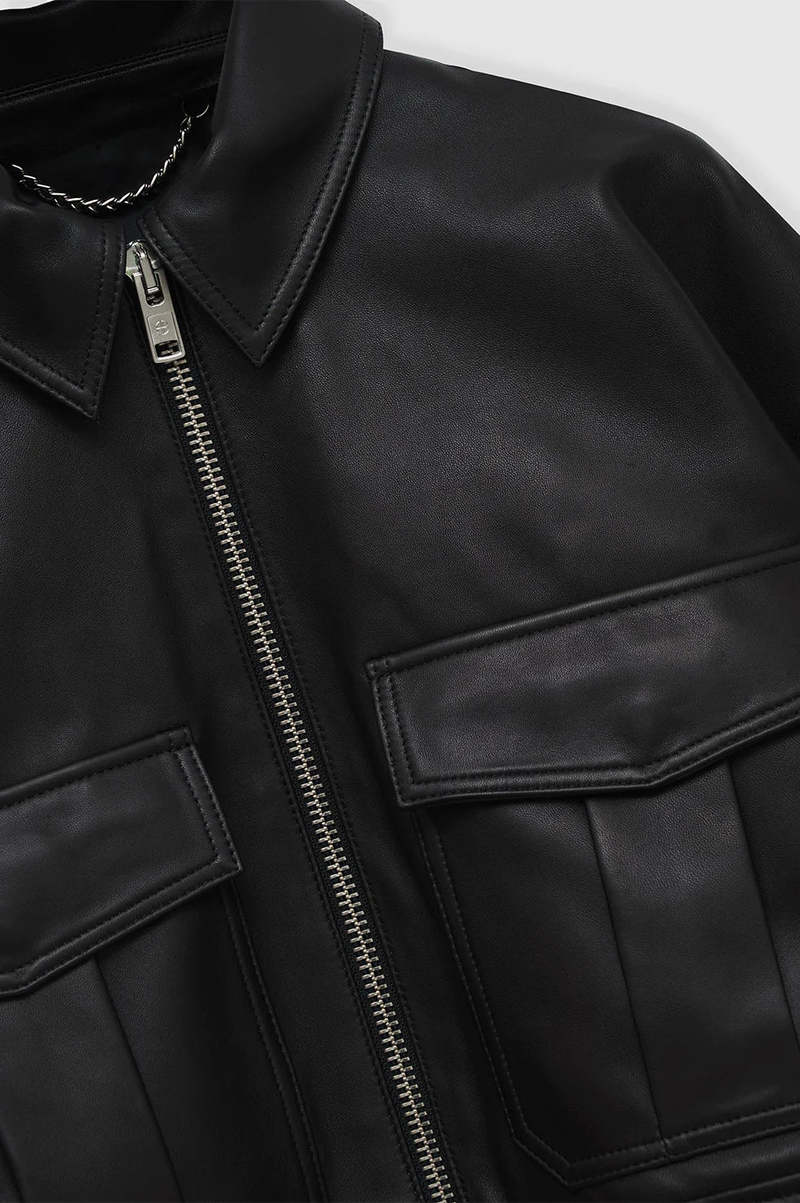 Anine Bing Christian Leather Jacket - Black | Garmentory