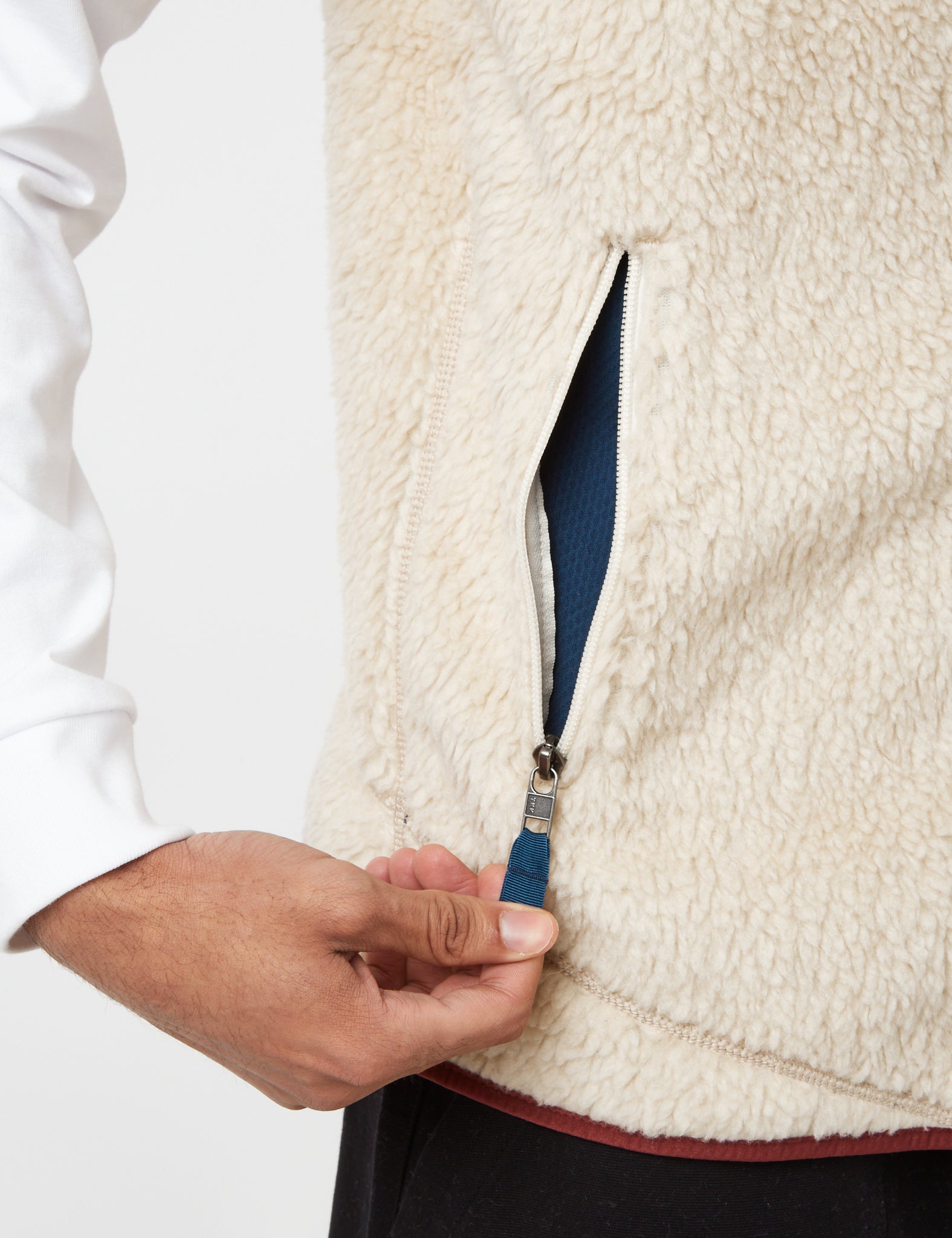 Patagonia Classic Retro-X Vest - Dark Natural/Sequoia Red | Garmentory