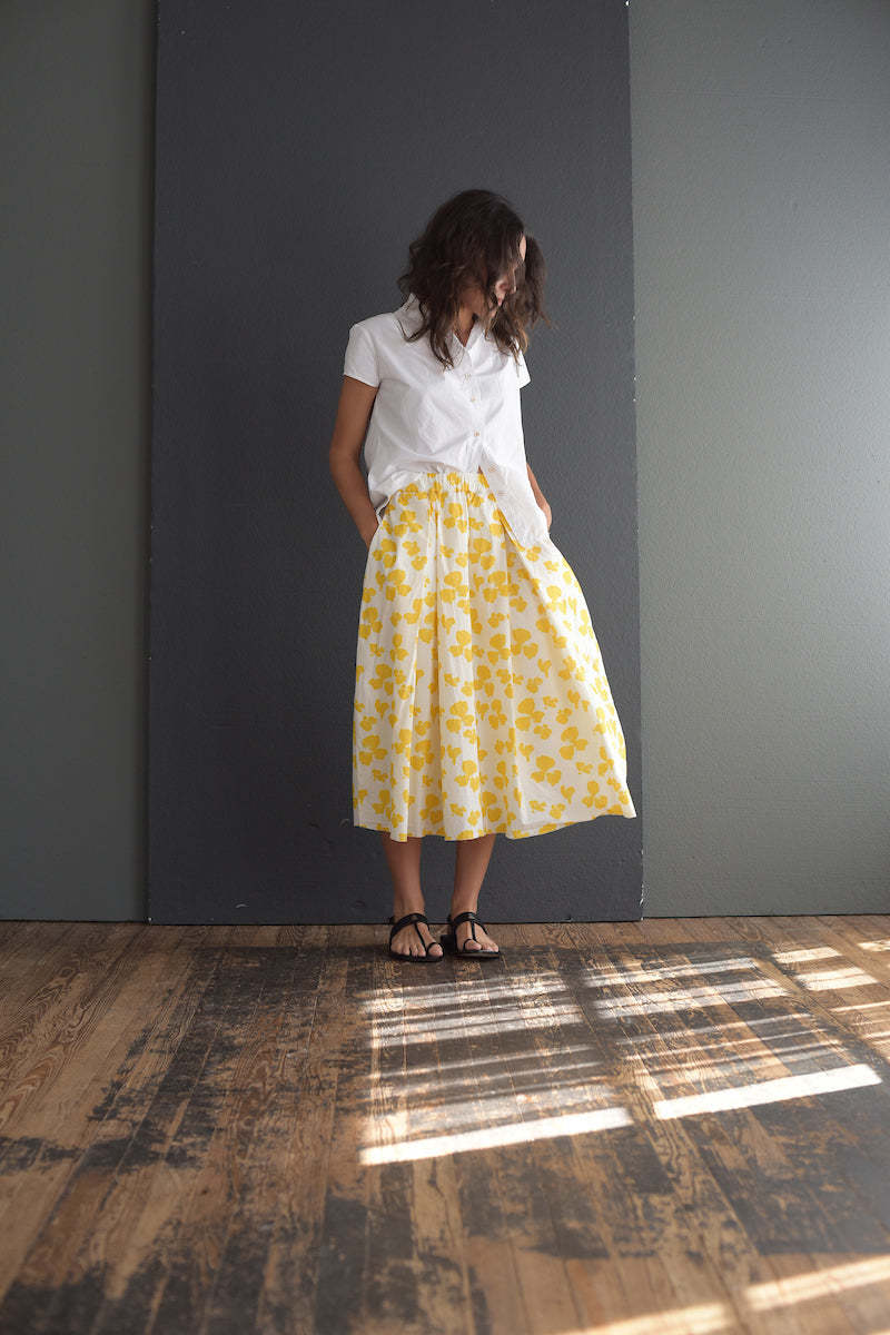 H+ Hannoh Wessel Jenna Skirt - Yellow Flowers | Garmentory