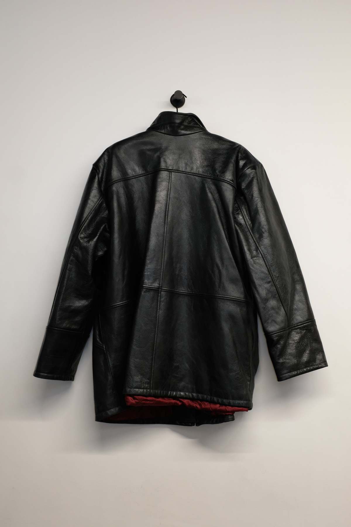 Martine Rose Distressed Diaper Leather Hanging Jacket - Petrol | Garmentory