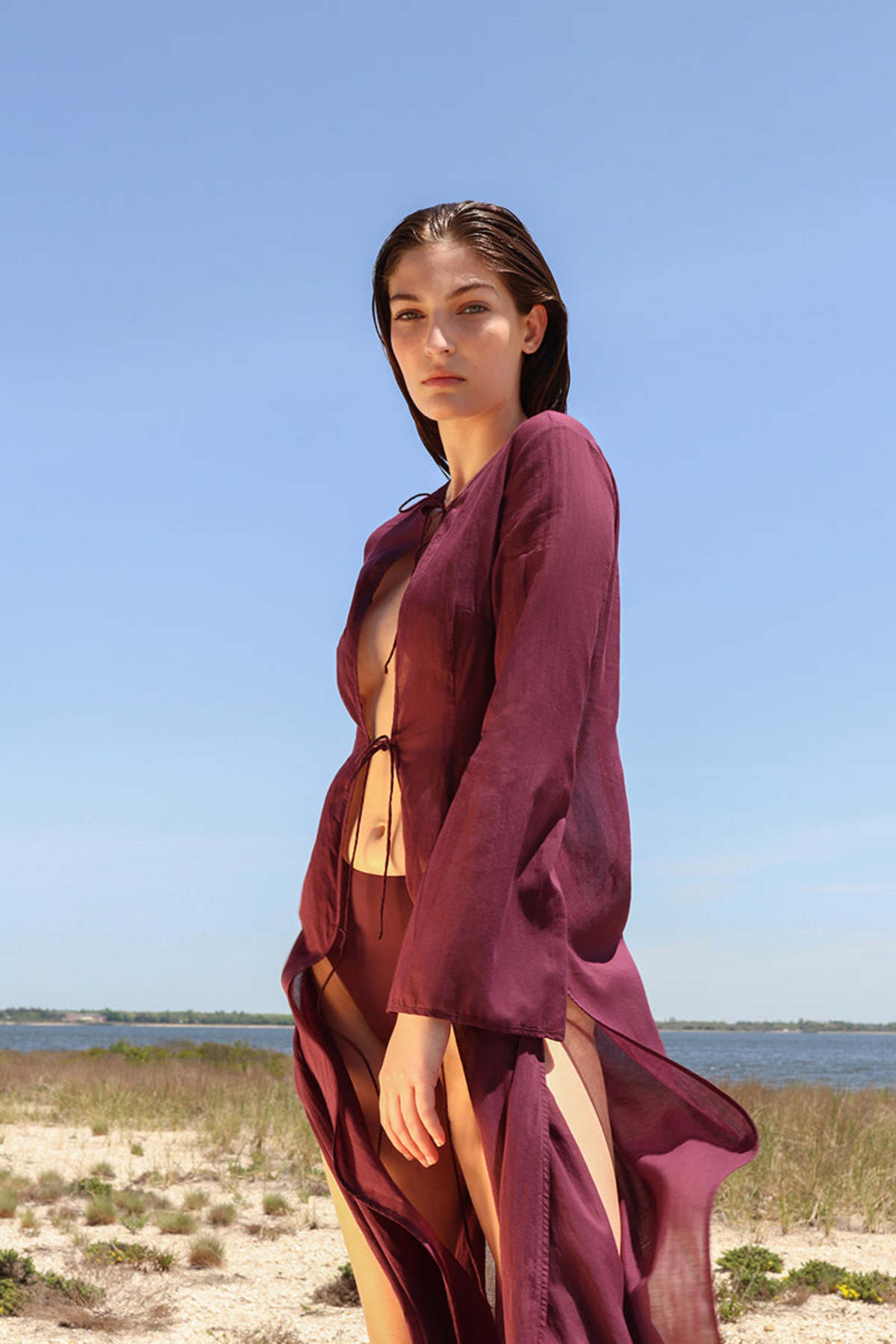 Skin Bentile Robe - Plum | Garmentory