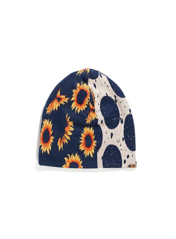 Engineered Garments Beanie - Red/Navy Sunflower Knit | Garmentory