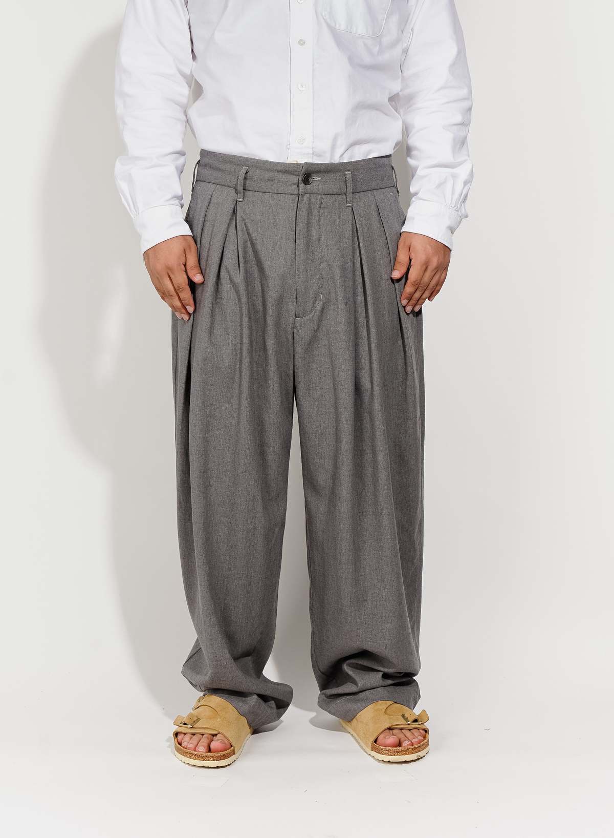 Engineered Garments Bontan Tropical Wool Pant - Grey | Garmentory