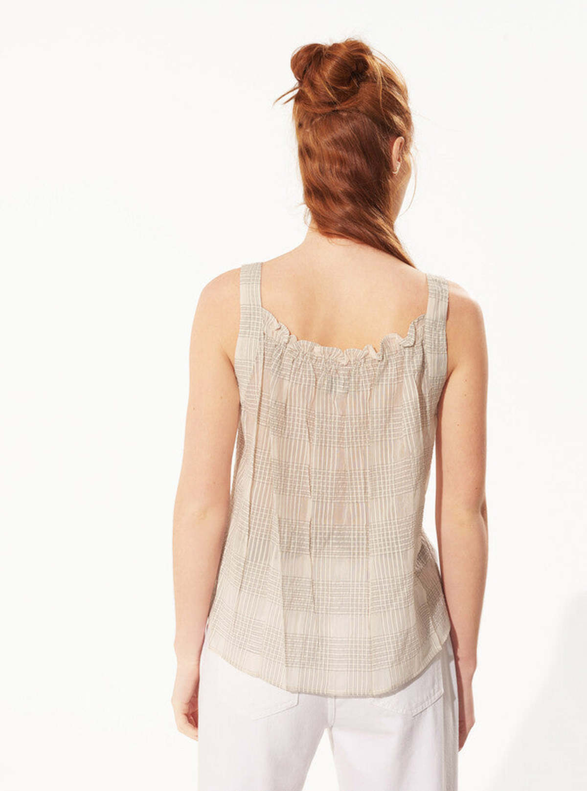 Cotélac Woven Fabric Tank Top - Froth | Garmentory