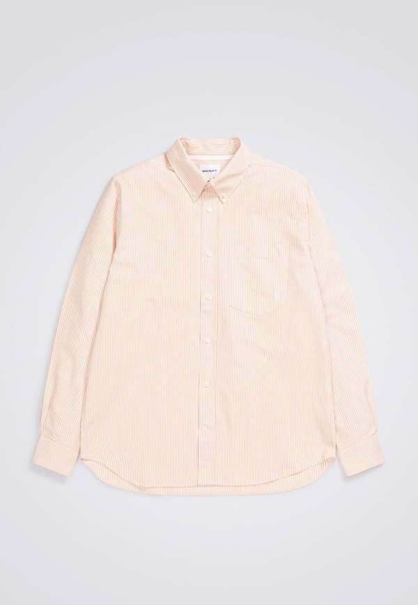 Norse Projects Algot Oxford Monogram Shirt - Turmeric Yellow | Garmentory