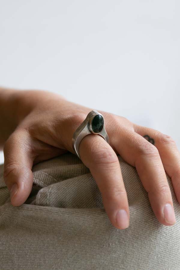 Handmade Double Sided Ring - Silver | Garmentory