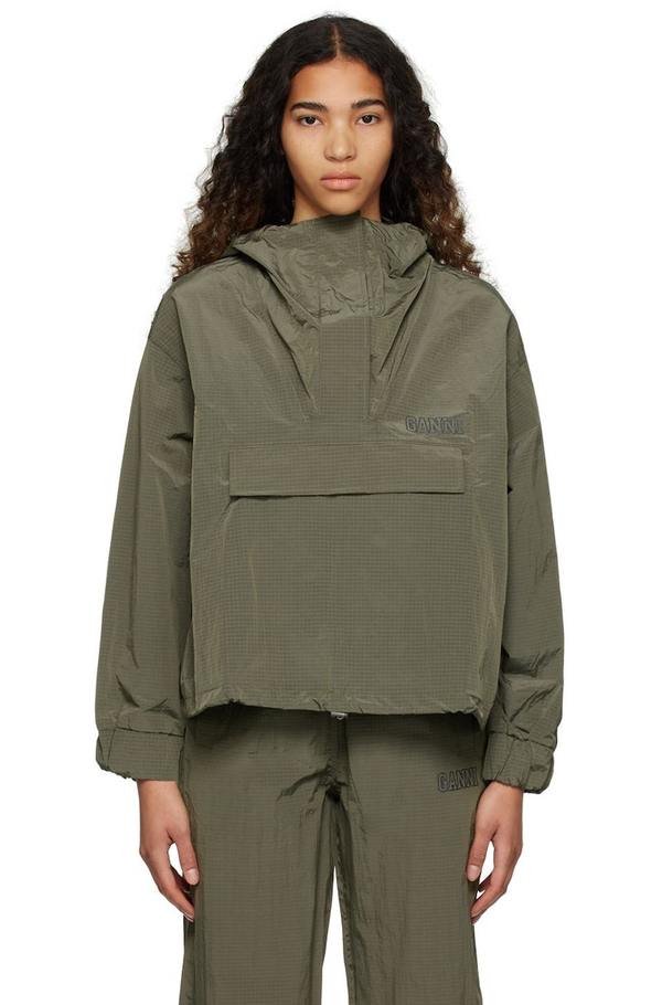 Ganni Hooded Jacket - Kalamata | Garmentory