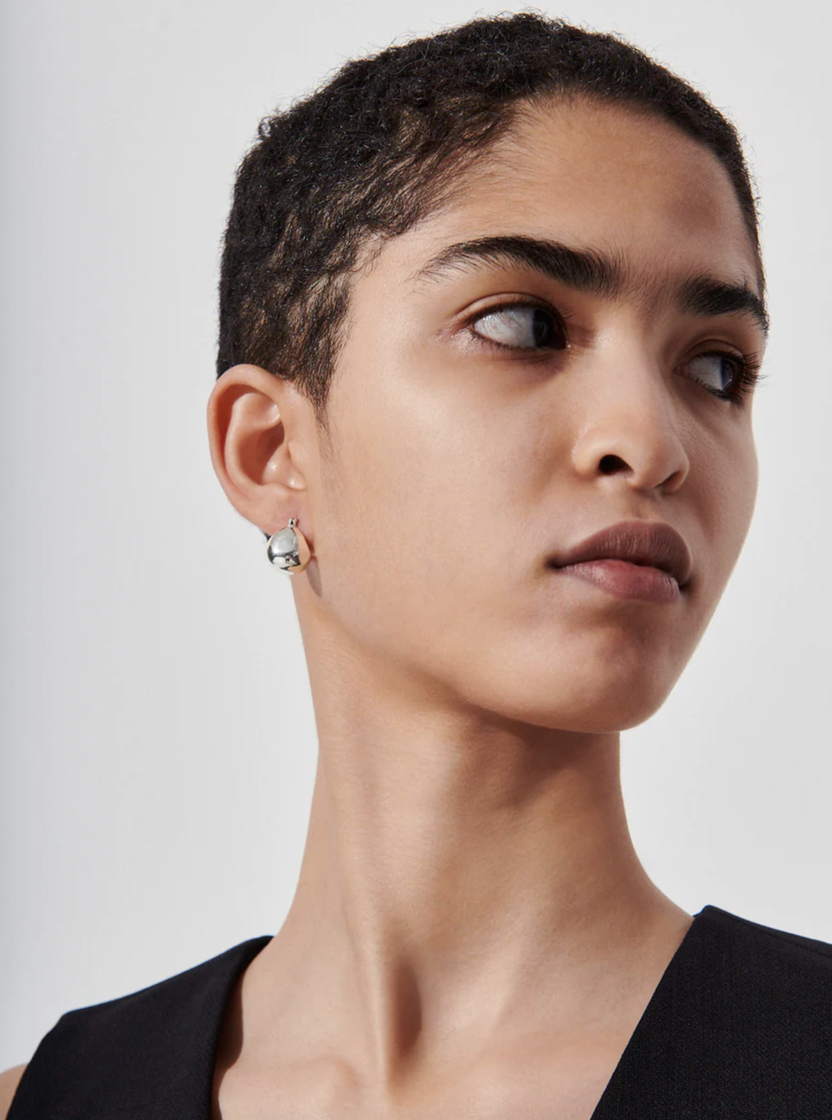 Rachel Comey Baby Keel Hoop - Silver | Garmentory