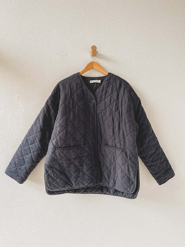 Deep Lake MICAELA GREG QUILTED JACKET - Charcoal | Garmentory