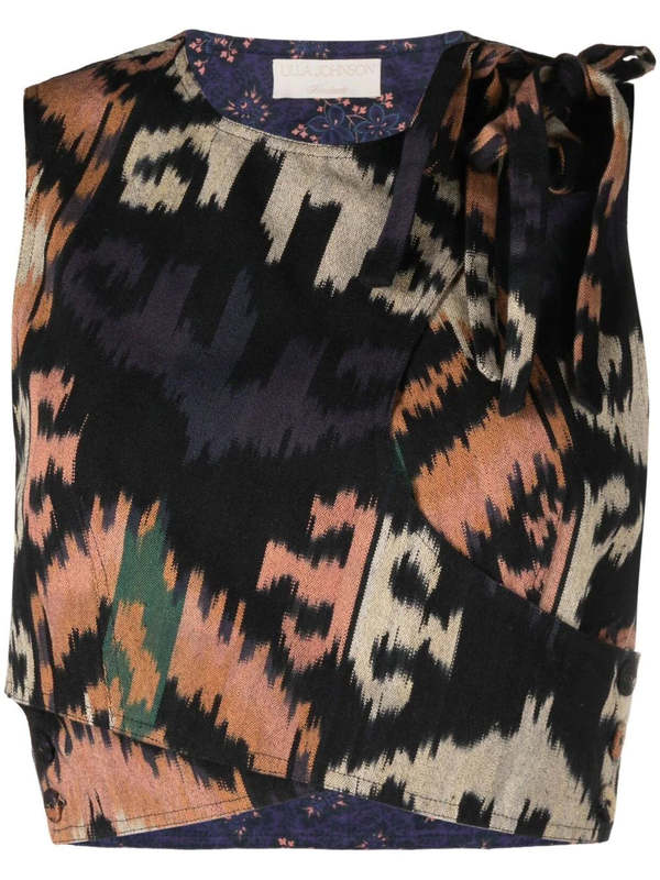 Ulla Johnson Nisha Top - Black Iris | Garmentory