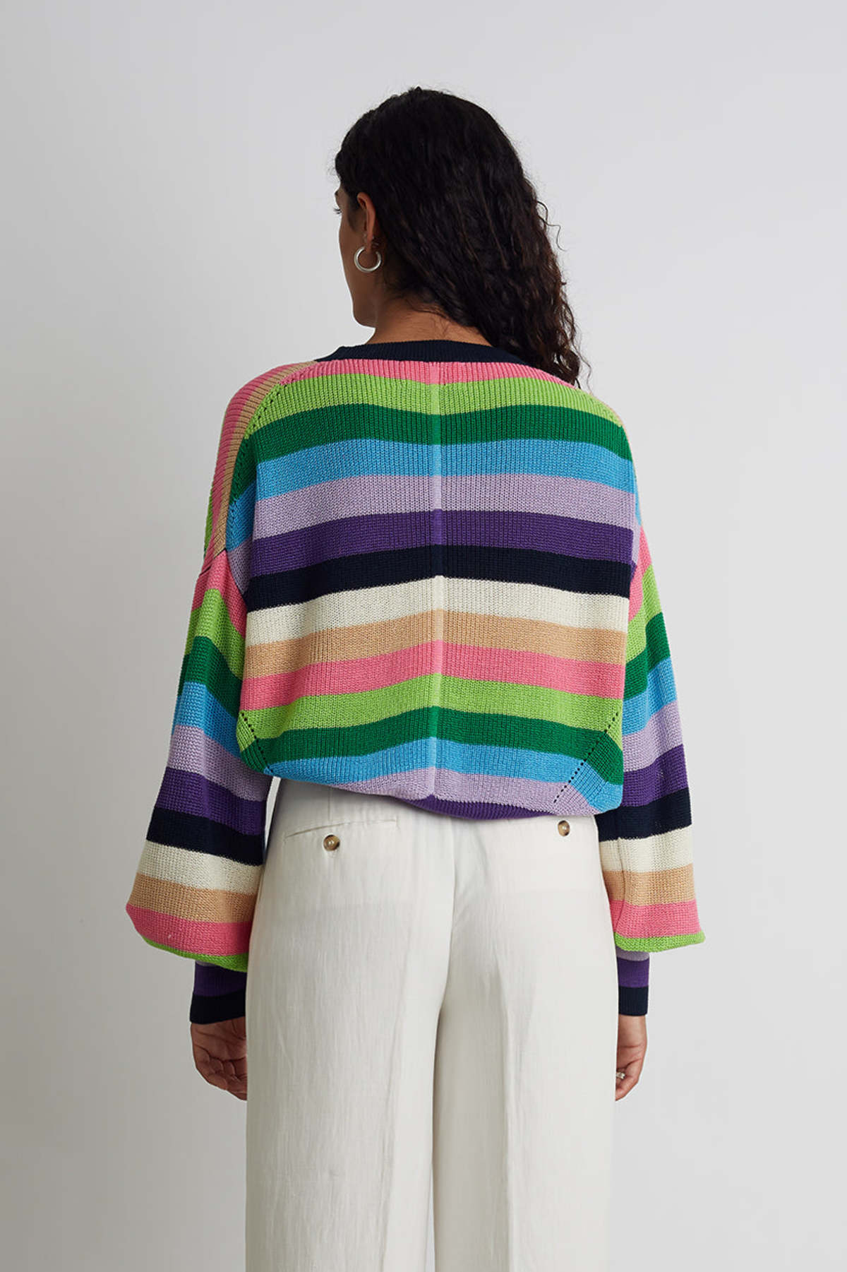 LAYLA MULTI STRIPE SWEATER | Garmentory