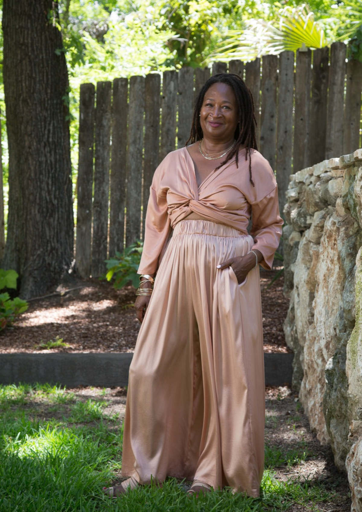 Miranda Bennett Studio Wrap Top in Silk Charmeuse | Garmentory