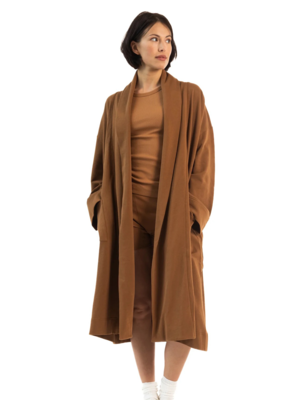 Paper Label Alex Robe Coat - Caramel | Garmentory