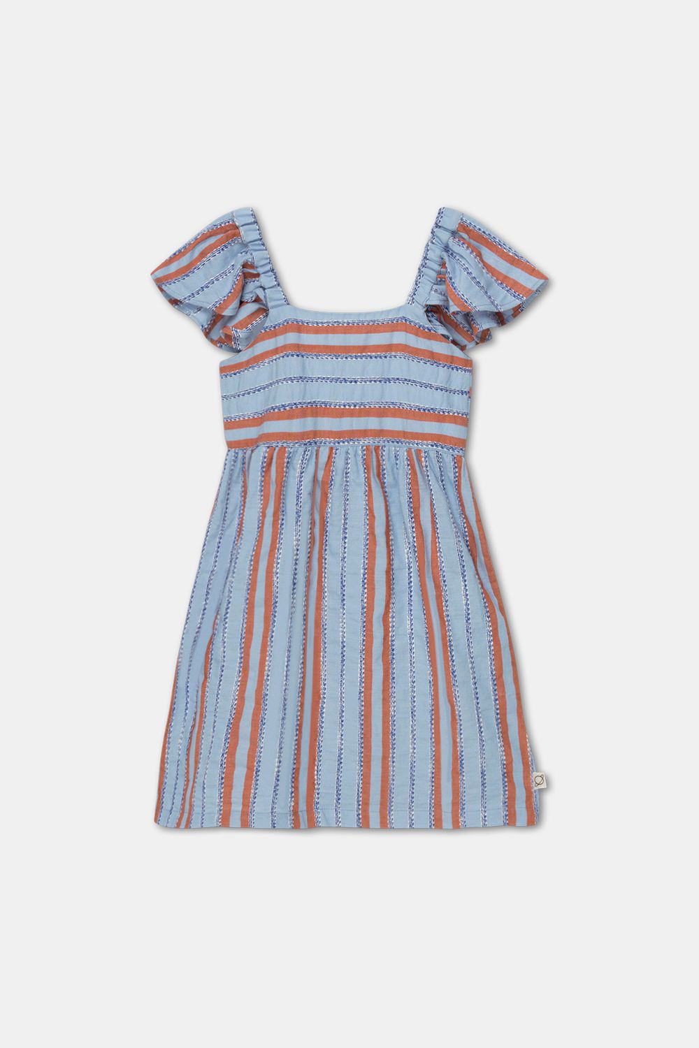 Kids My Little Cozmo Ingrid Dress - Denim Stripes | Garmentory