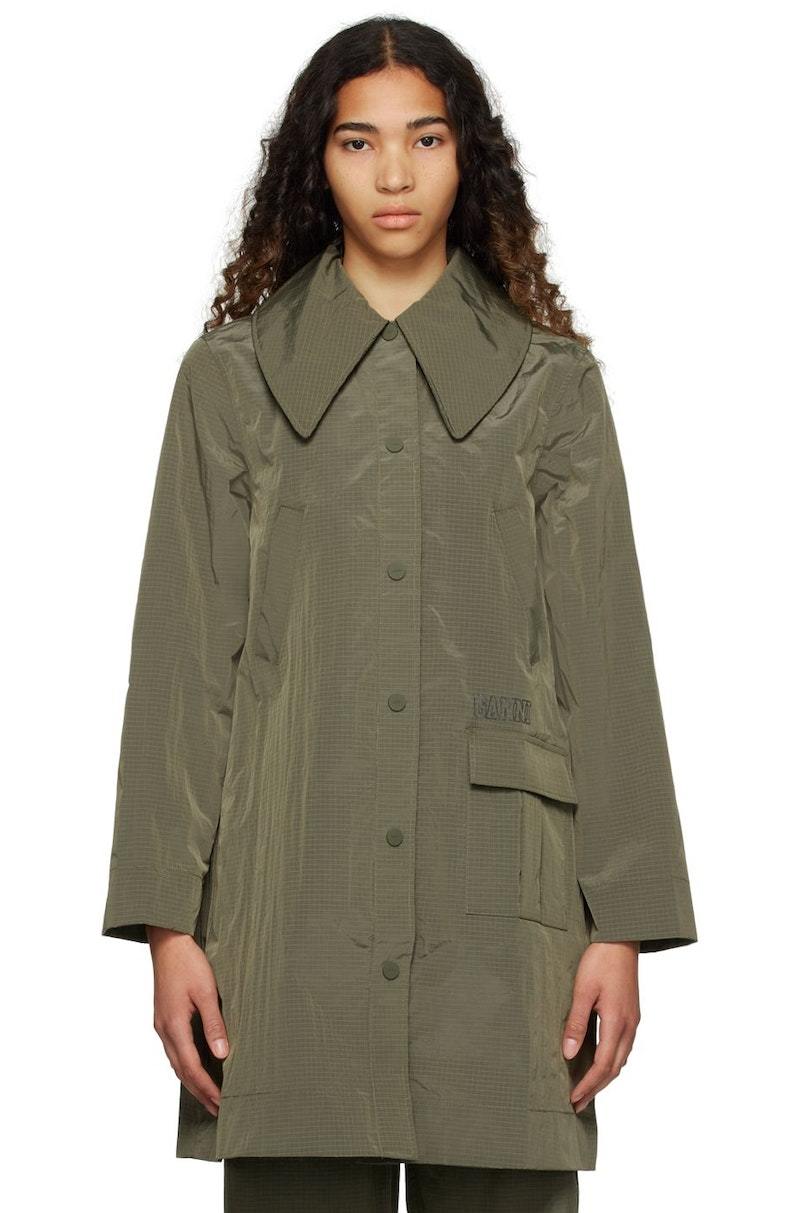 GANNI Printed Coat - Kalamata | Garmentory