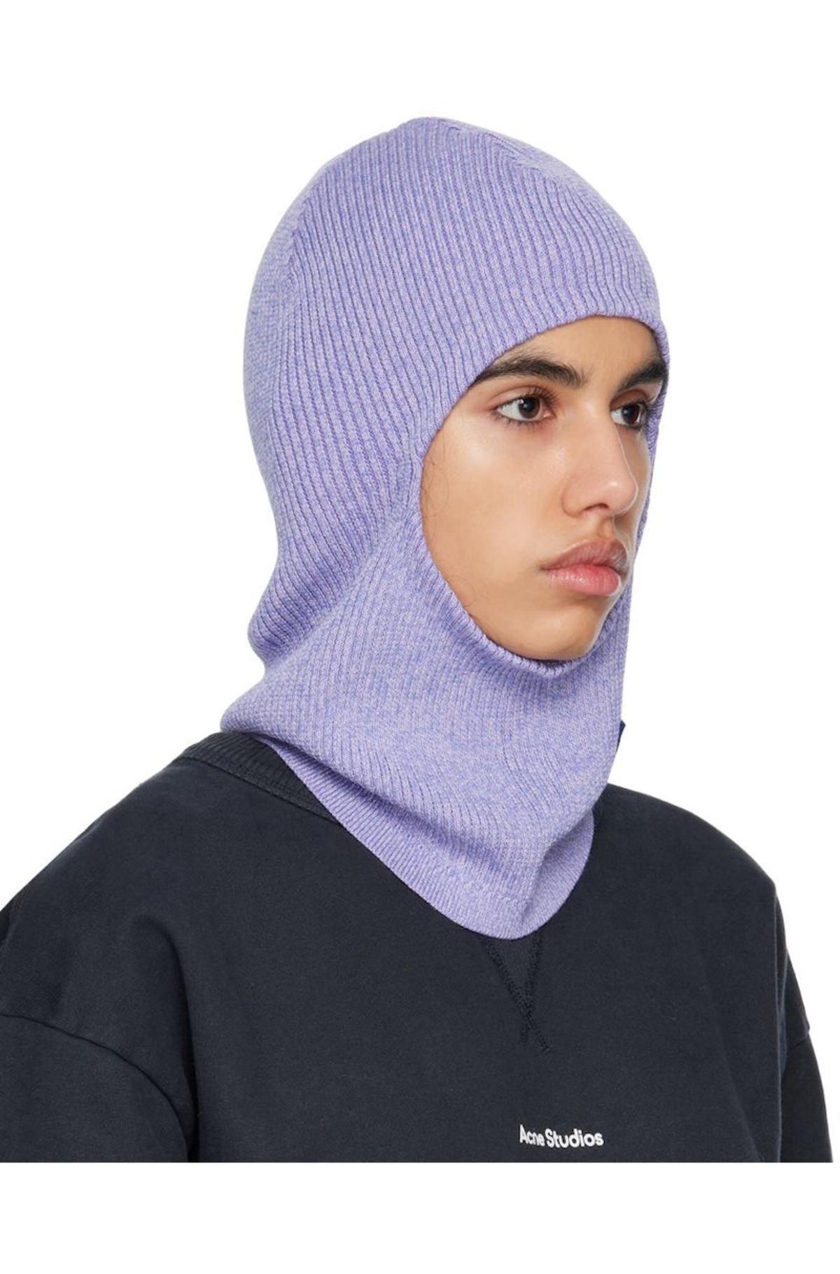 Acne Studios Patch Balaclava - Purple | Garmentory