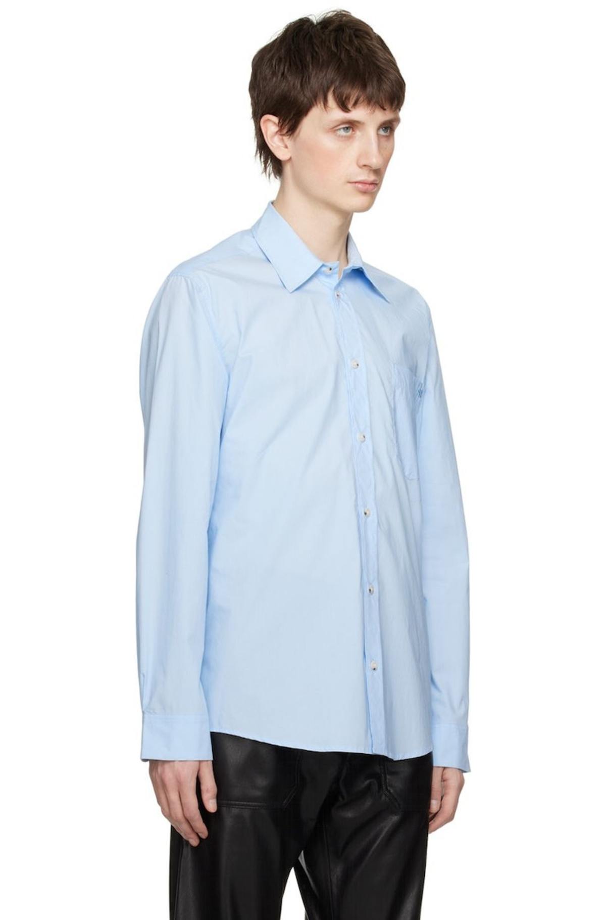 Nanushka Kaleb Shirt - Sky Blue | Garmentory
