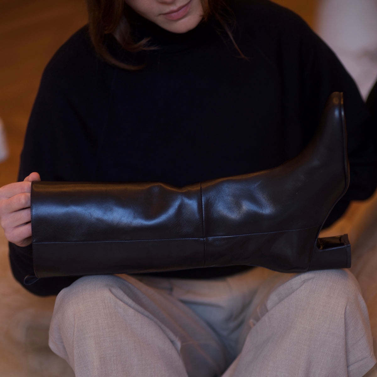Anne Thomas Venezia long boots - Black | Garmentory