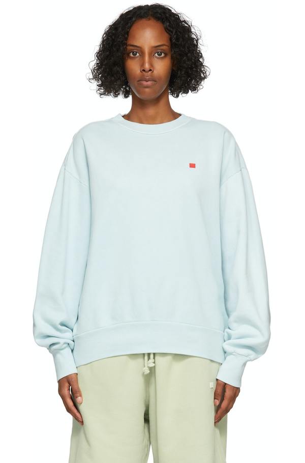 Acne Studios Tiny Patch Sweatshirt - Powder Blue | Garmentory