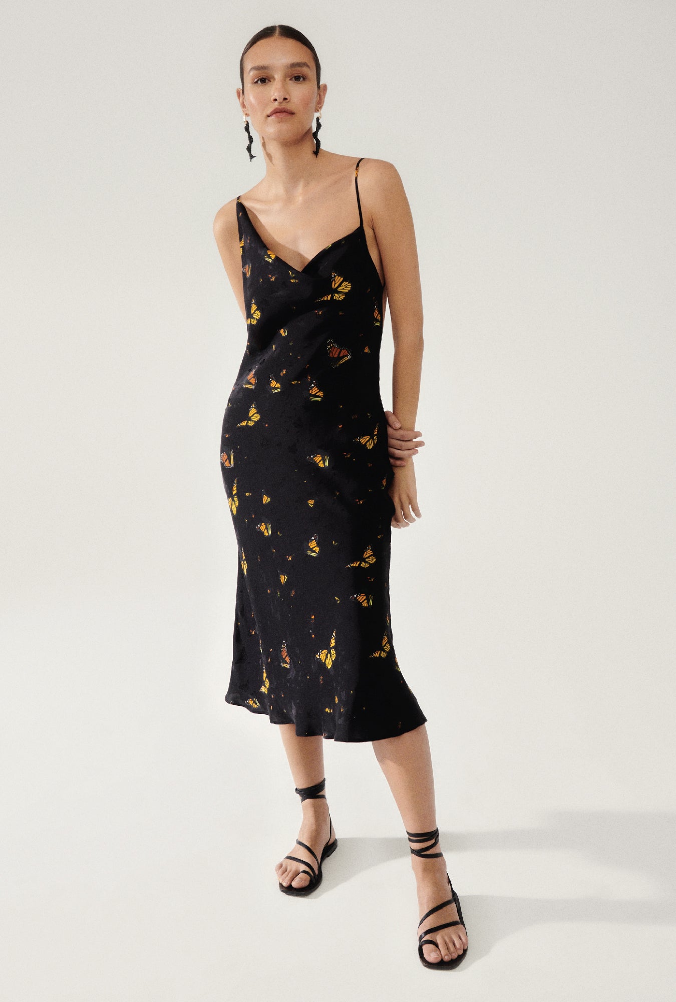 Silk Laundry CARRIE DRESS - BLACK MONARCH JACQUARD | Garmentory