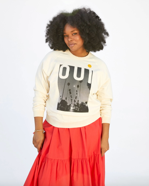 Clare V. Oui Sweatshirt - Cream | Garmentory
