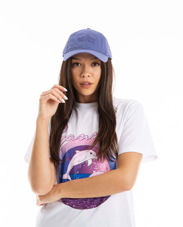 Ganni Softwear Cap - Grey Blue | Garmentory