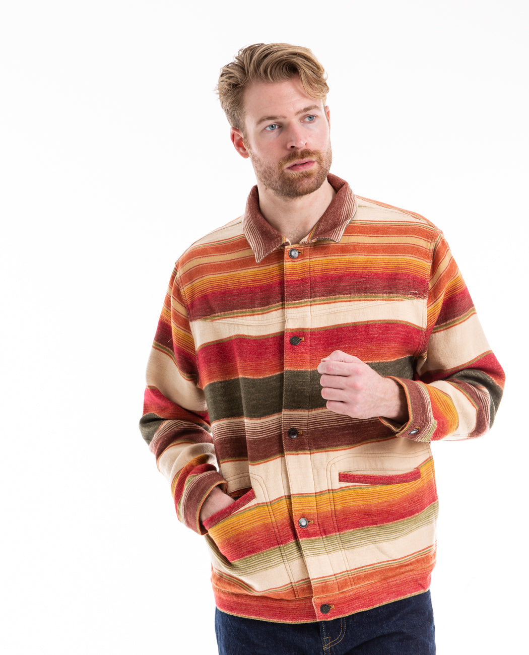 Pendleton Driftwood Trucker Jacket - SONORA STRIPE | Garmentory