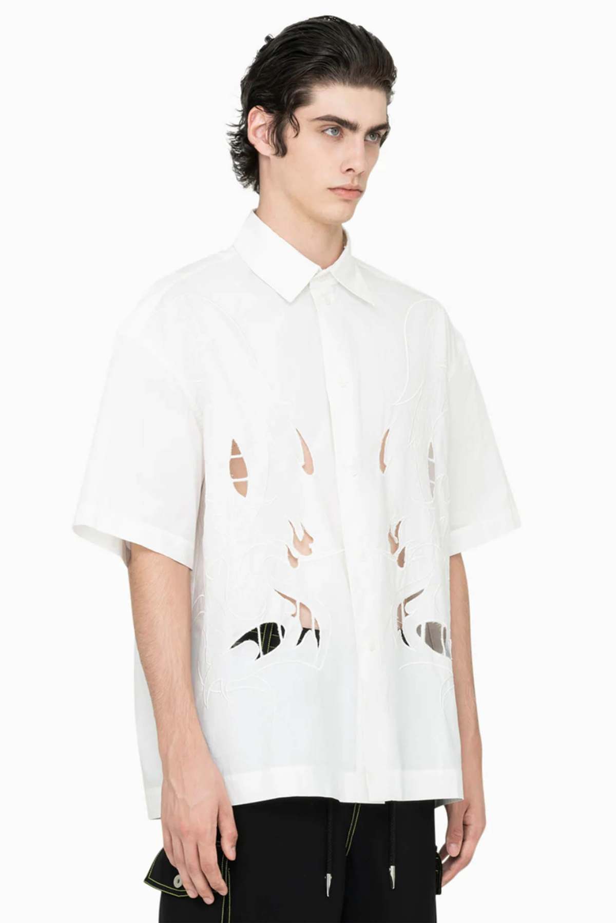 Feng Chen Wang Phoenix Cut Out Shirt - White | Garmentory