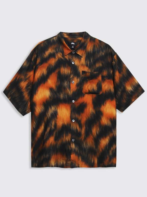Stussy Fur Print Shirt - Tiger | Garmentory