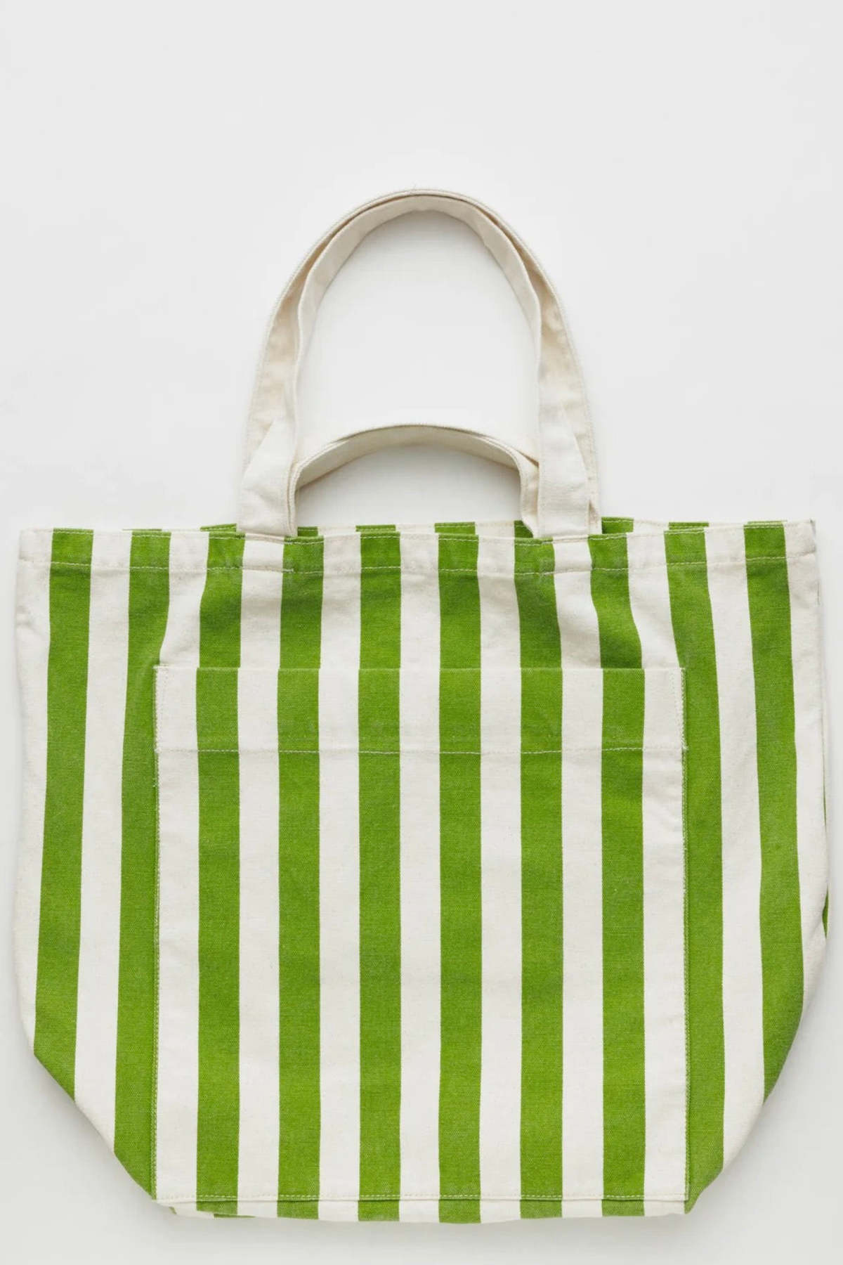 BAGGU Giant Pocket Tote - Green Awning Stripe | Garmentory