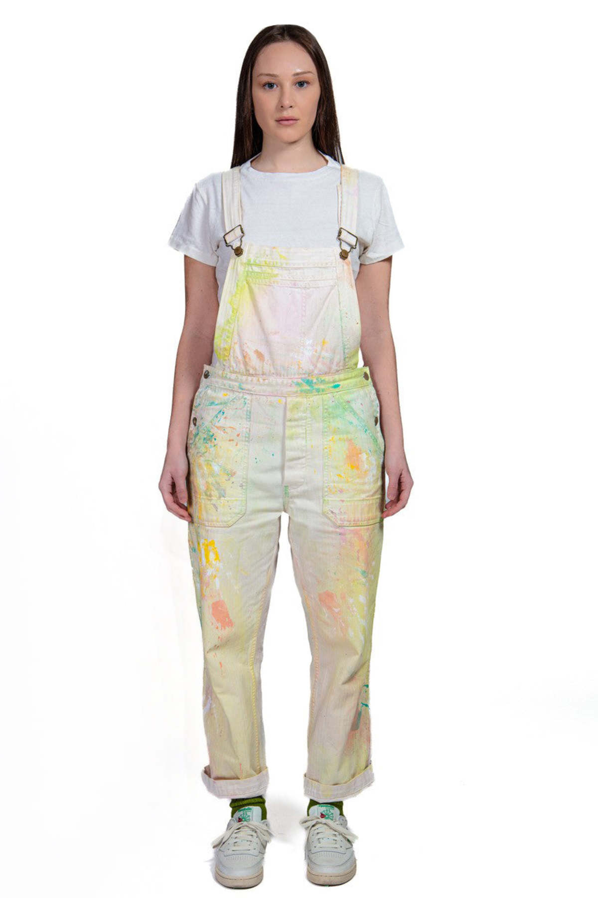 RHLA X KIM DEJESUS RHLA Exclusive Art Collab Overalls - Ivory/Multi ...