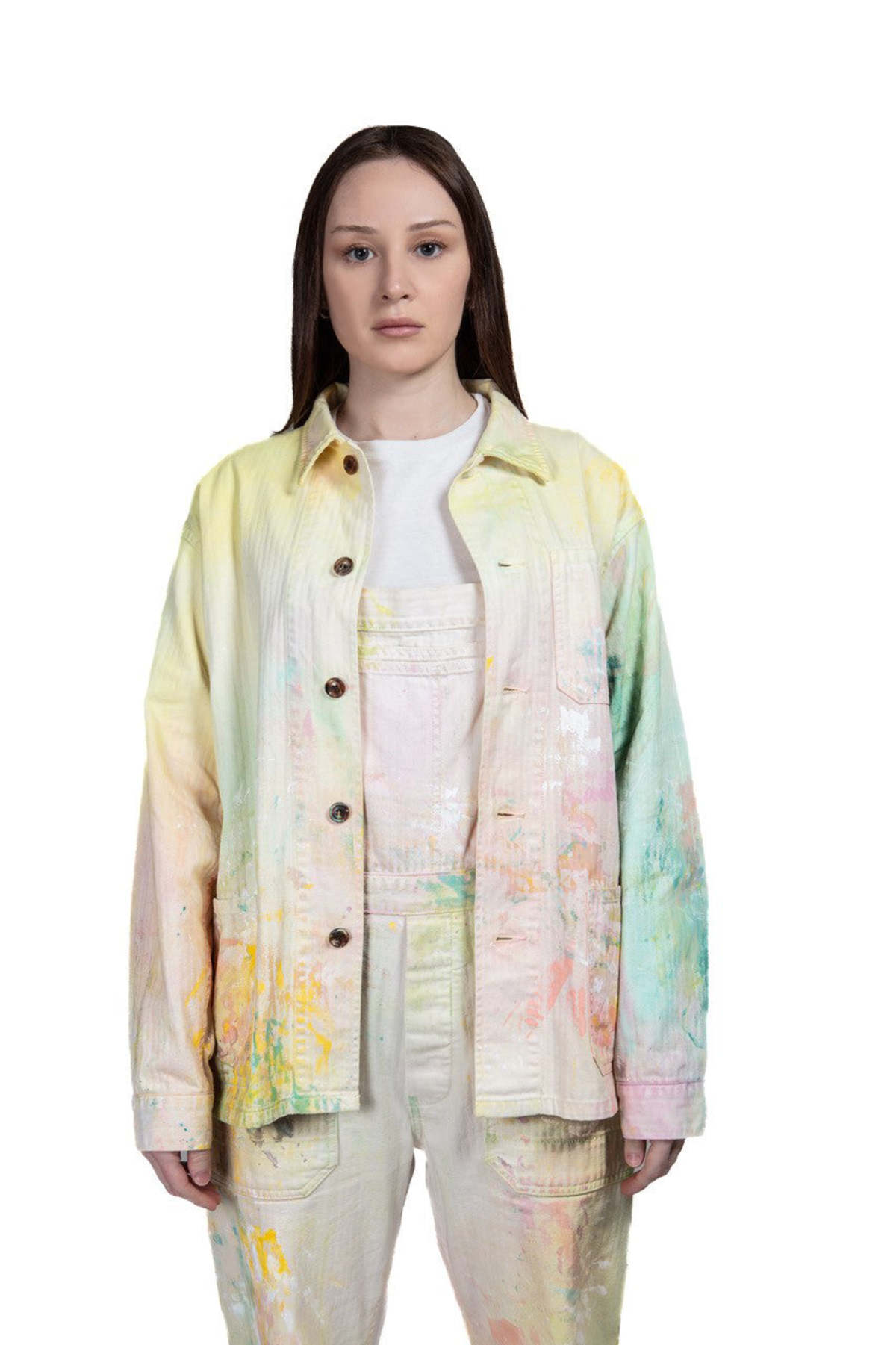 RHLA X KIM DEJESUS Exclusive Art Collab Work Jacket - Ivory/Multi ...