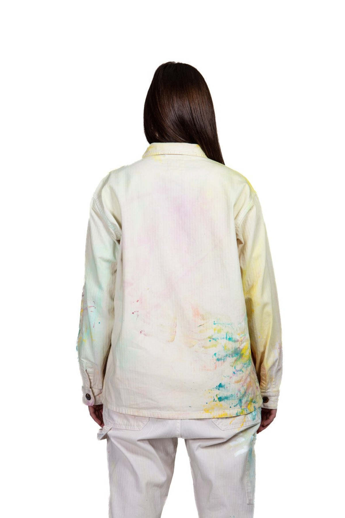 RHLA X KIM DEJESUS Exclusive Art Collab Work Jacket - Ivory/Multi ...