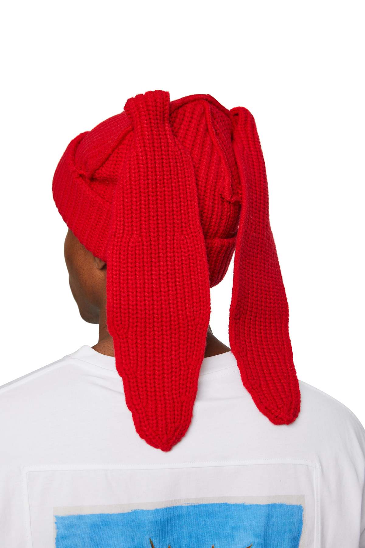 Charles Jeffrey CHUNKY RABBIT BEANIE - RED | Garmentory