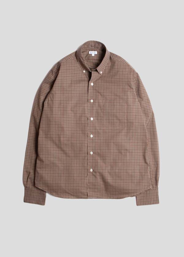 Steven Alan Single Needle Shirt - Chocolate Plaid | Garmentory