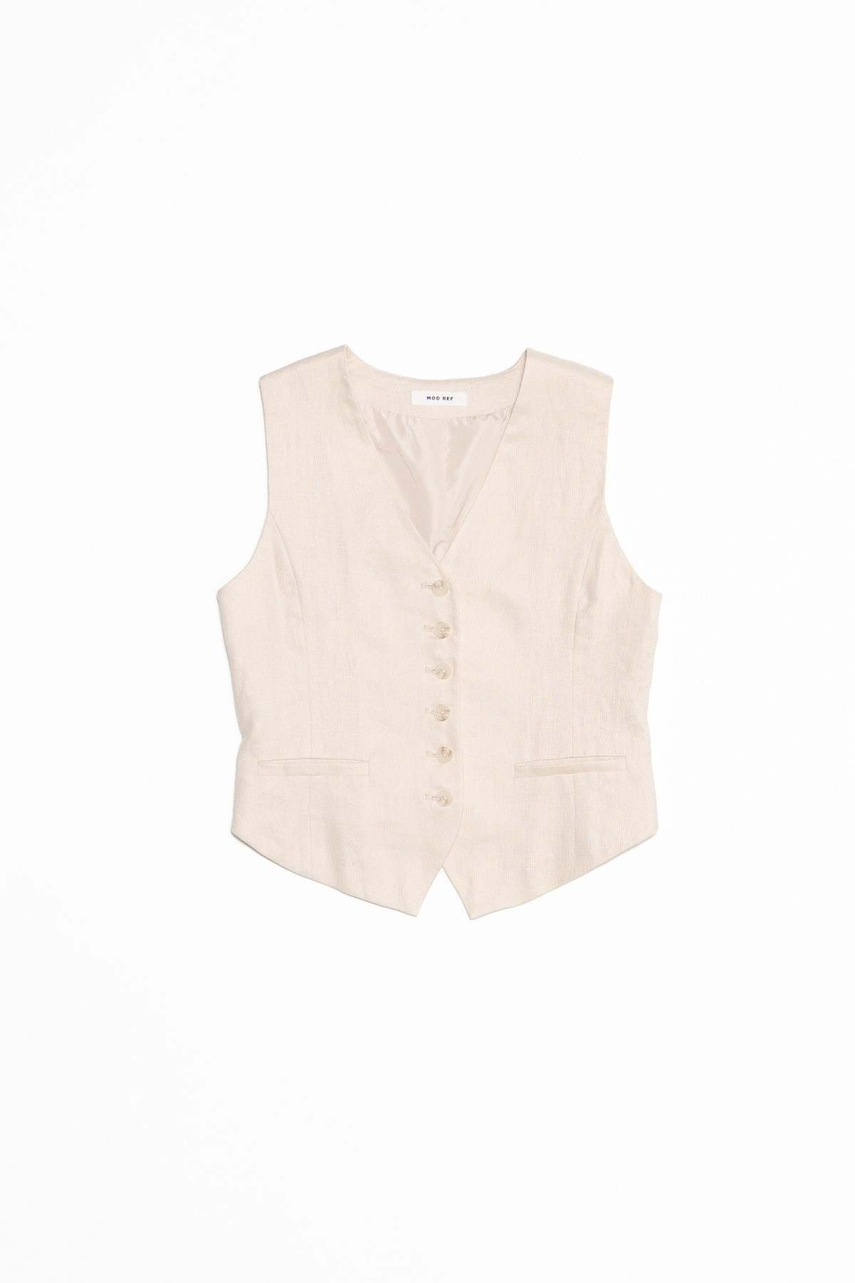 Mod Ref Linen Pell Vest - Natural | Garmentory
