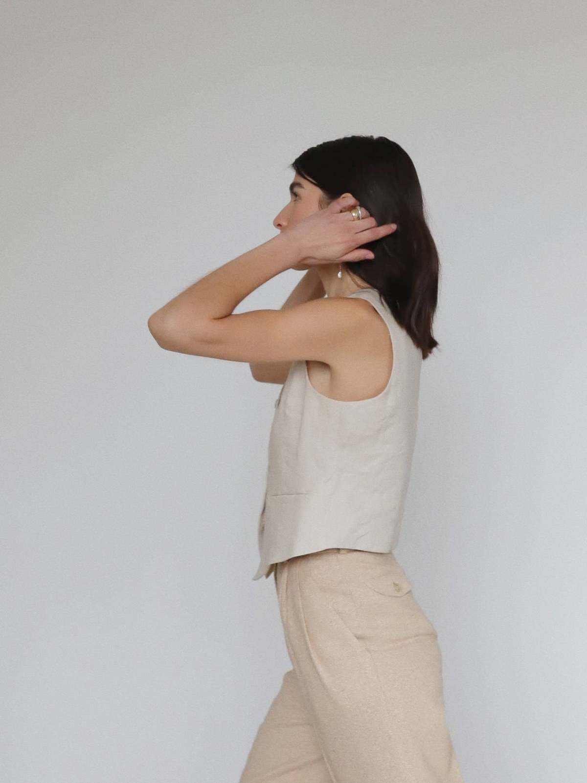 Mod Ref Linen Pell Vest - Natural | Garmentory