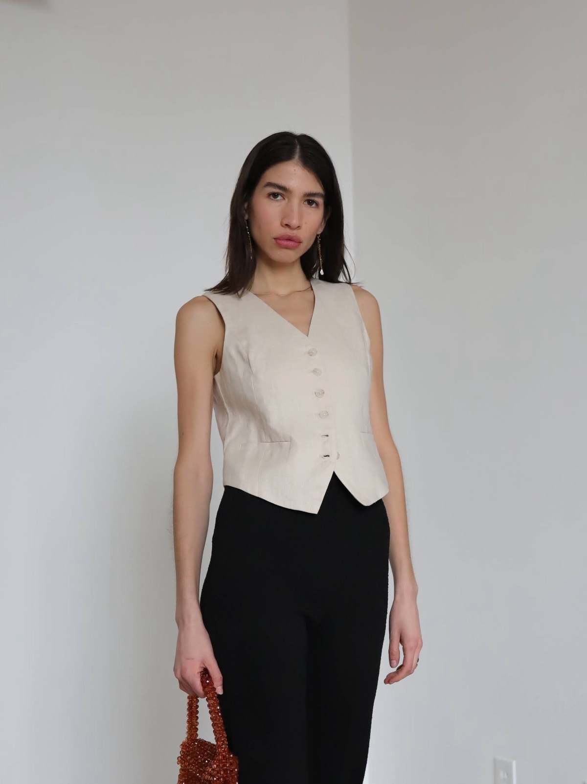 Mod Ref Linen Pell Vest - Natural | Garmentory