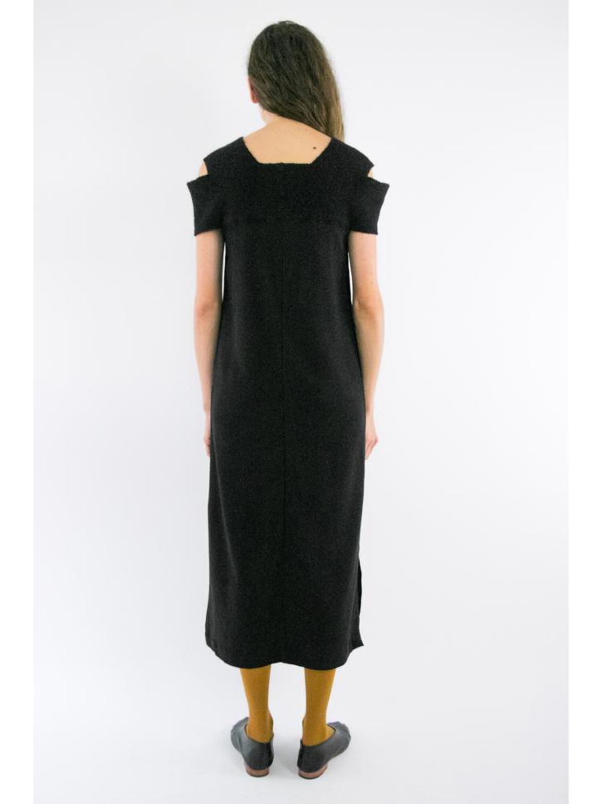 Correll Correll Two Two Knit Collar Dress - Black | Garmentory