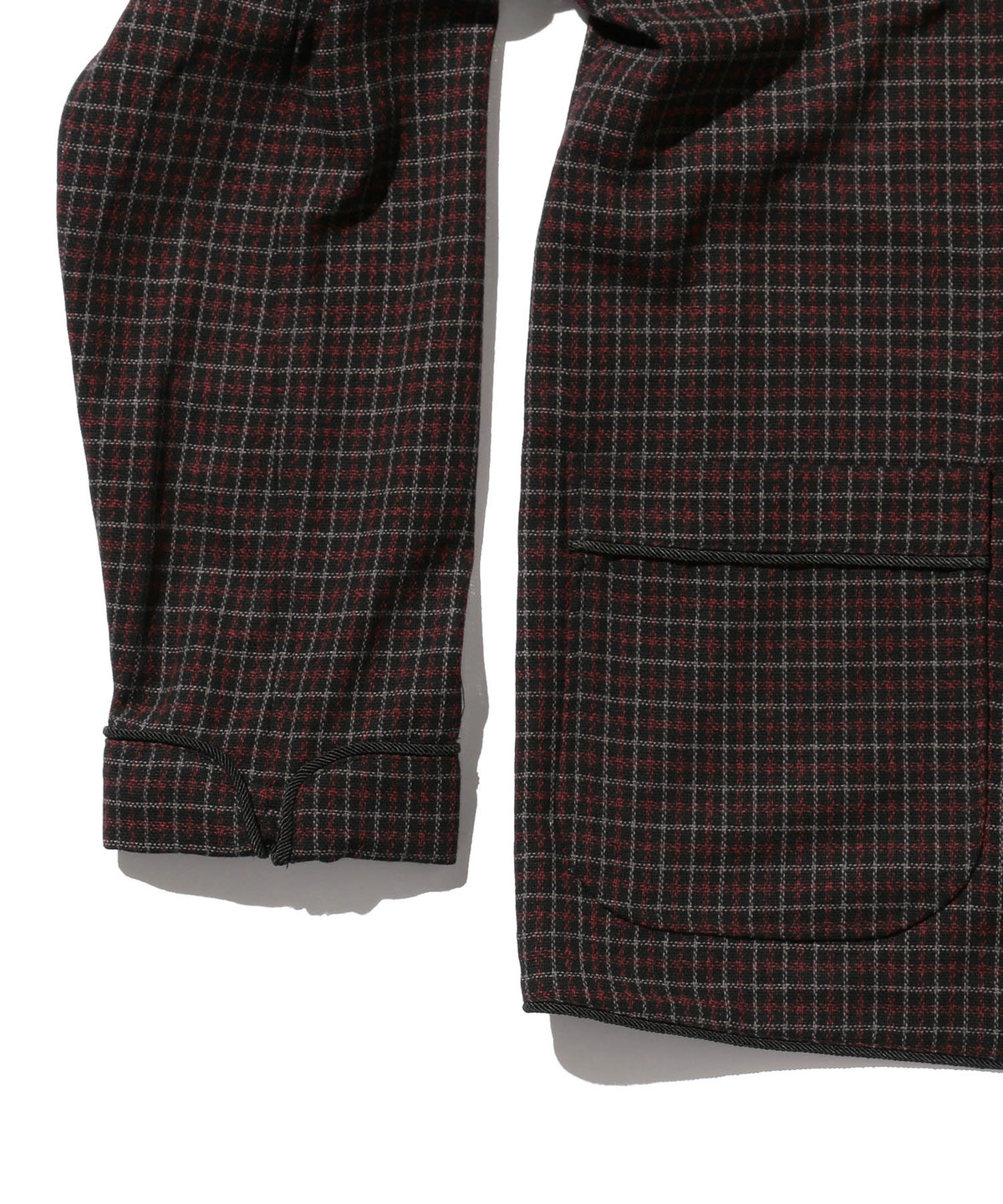 Beams Plus 1B Smoking Jacket Wool Panama - Burgundy | Garmentory