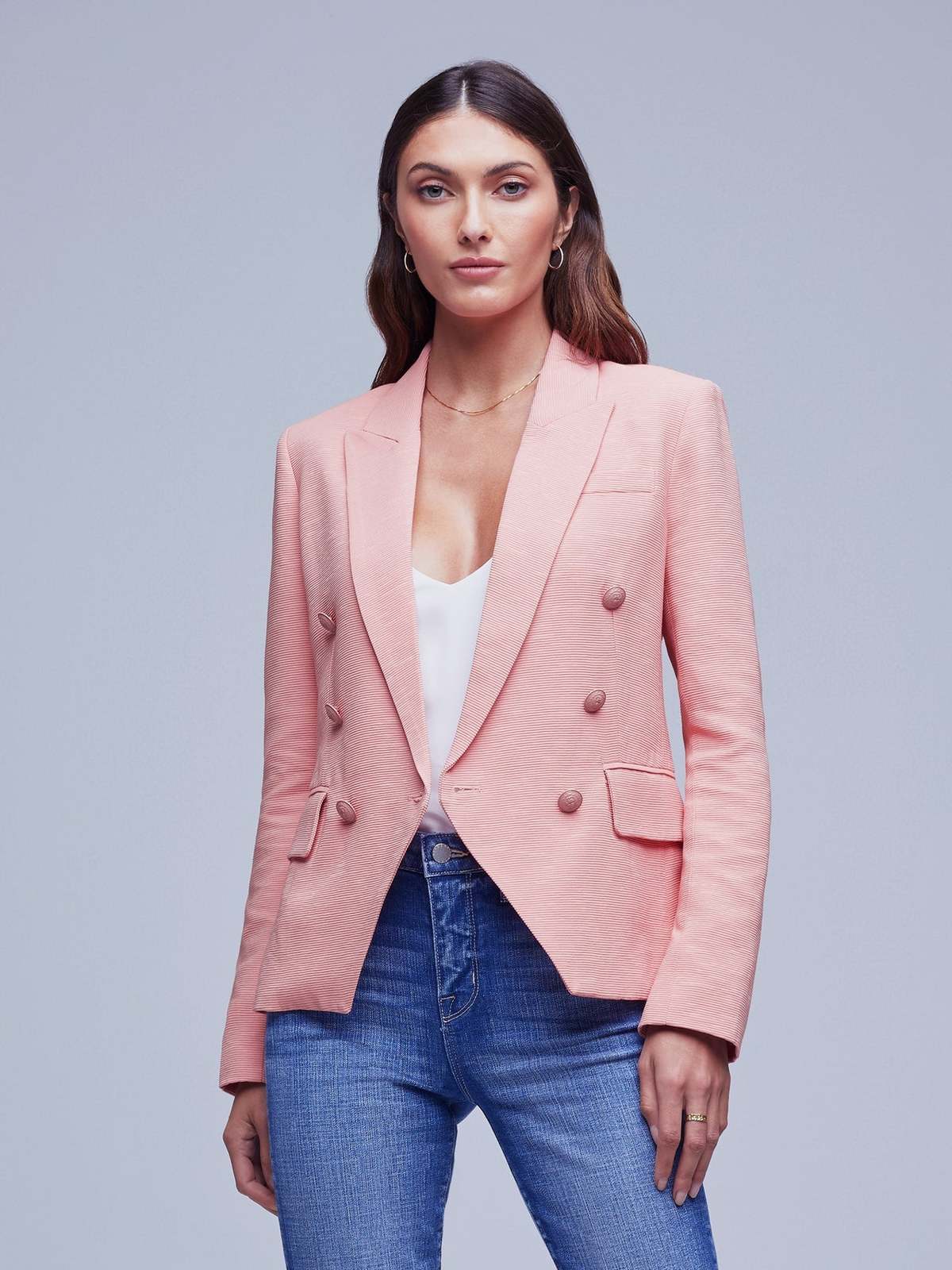 L'agence Kenzie Blazer - Rose Tan/Tropical Toile | Garmentory