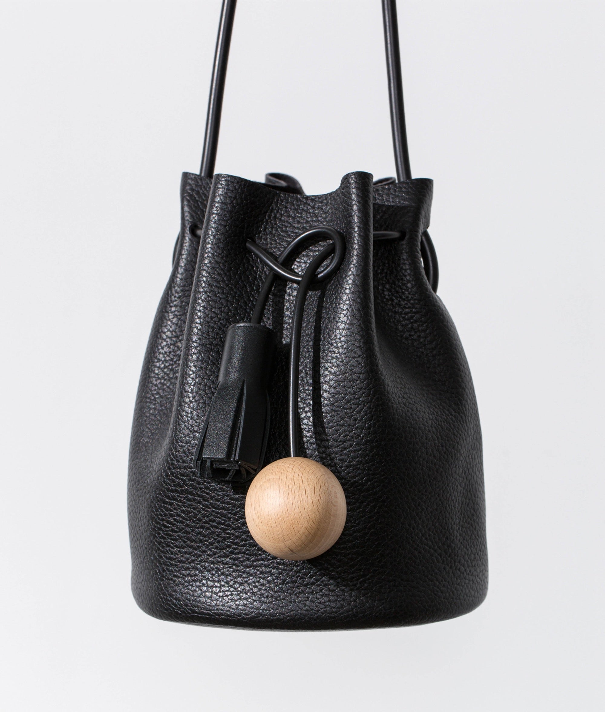 Building Block Mini Bucket Bag - Pebbled Black | Garmentory