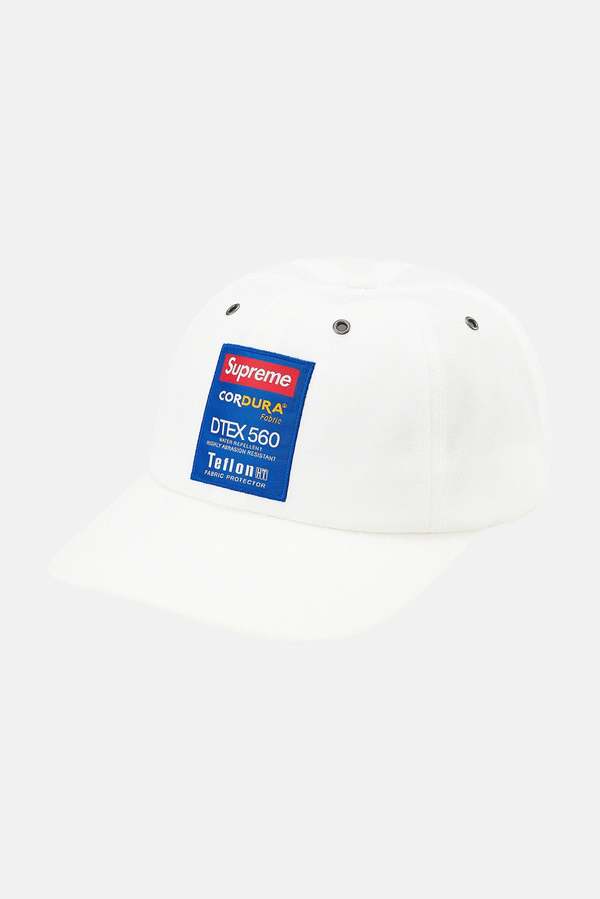 Supreme Cordura Teflon Label 6-Panel Cap - White | Garmentory