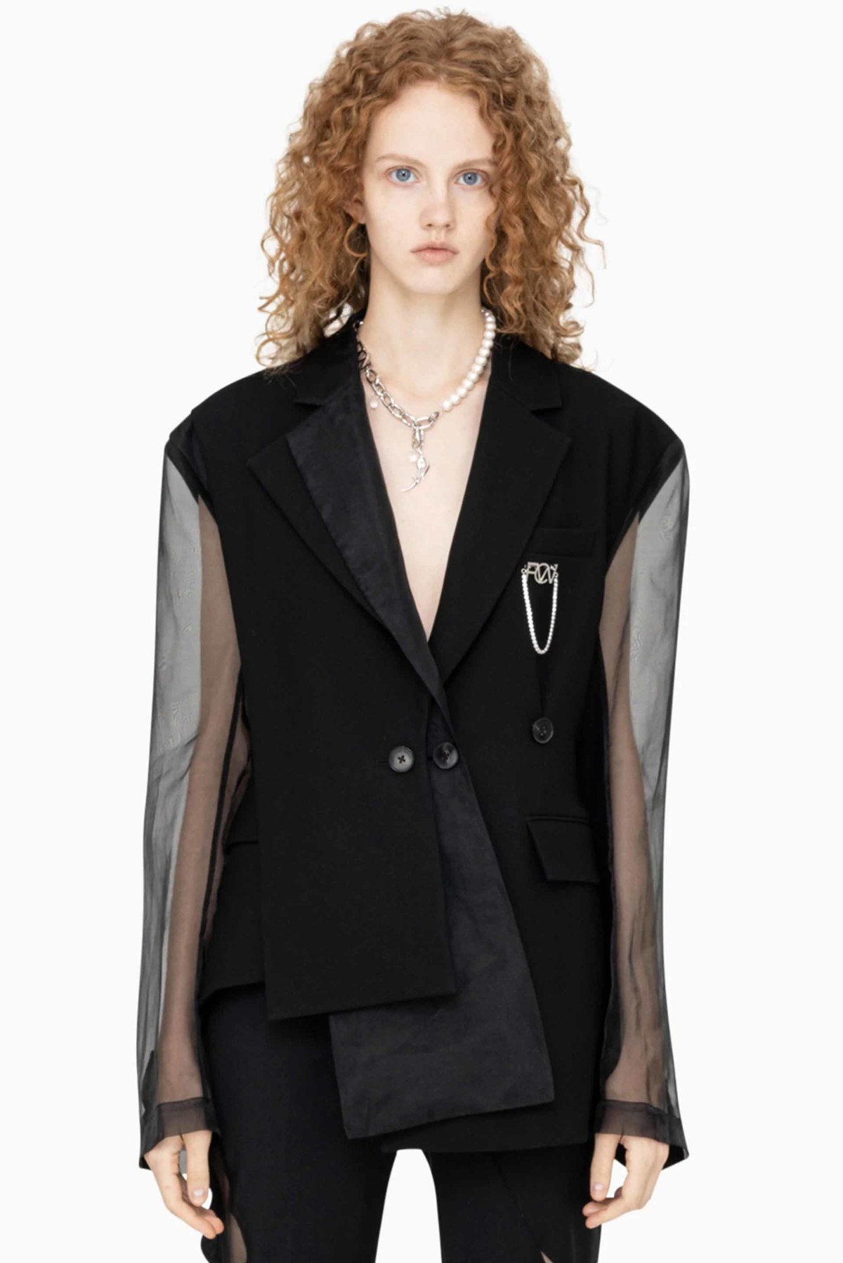 Feng Chen Wang Layered Suit Jacket - Black | Garmentory