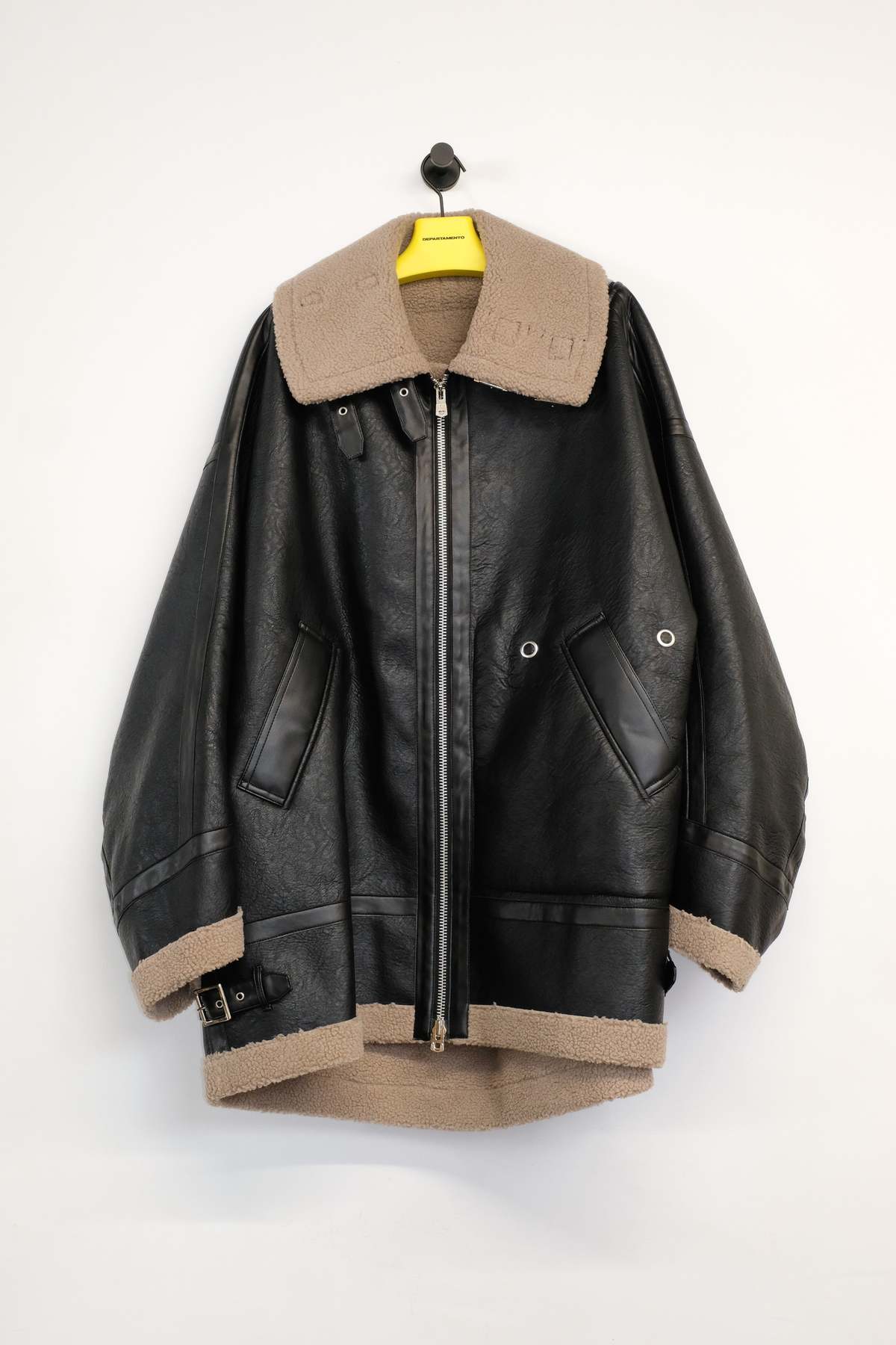 TAKAHIROMIYASHITA The Soloist. Faux Mouton Double Zip Ballon Shaped ...