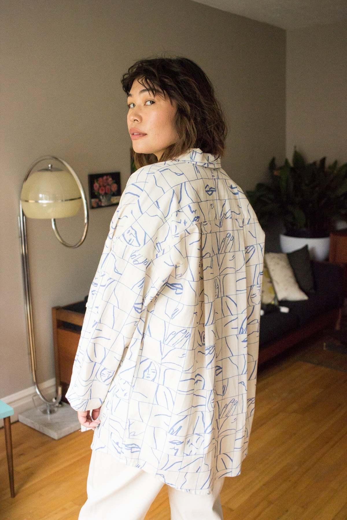 Eve Gravel Eleina Shirt - Vanilla/Blue | Garmentory